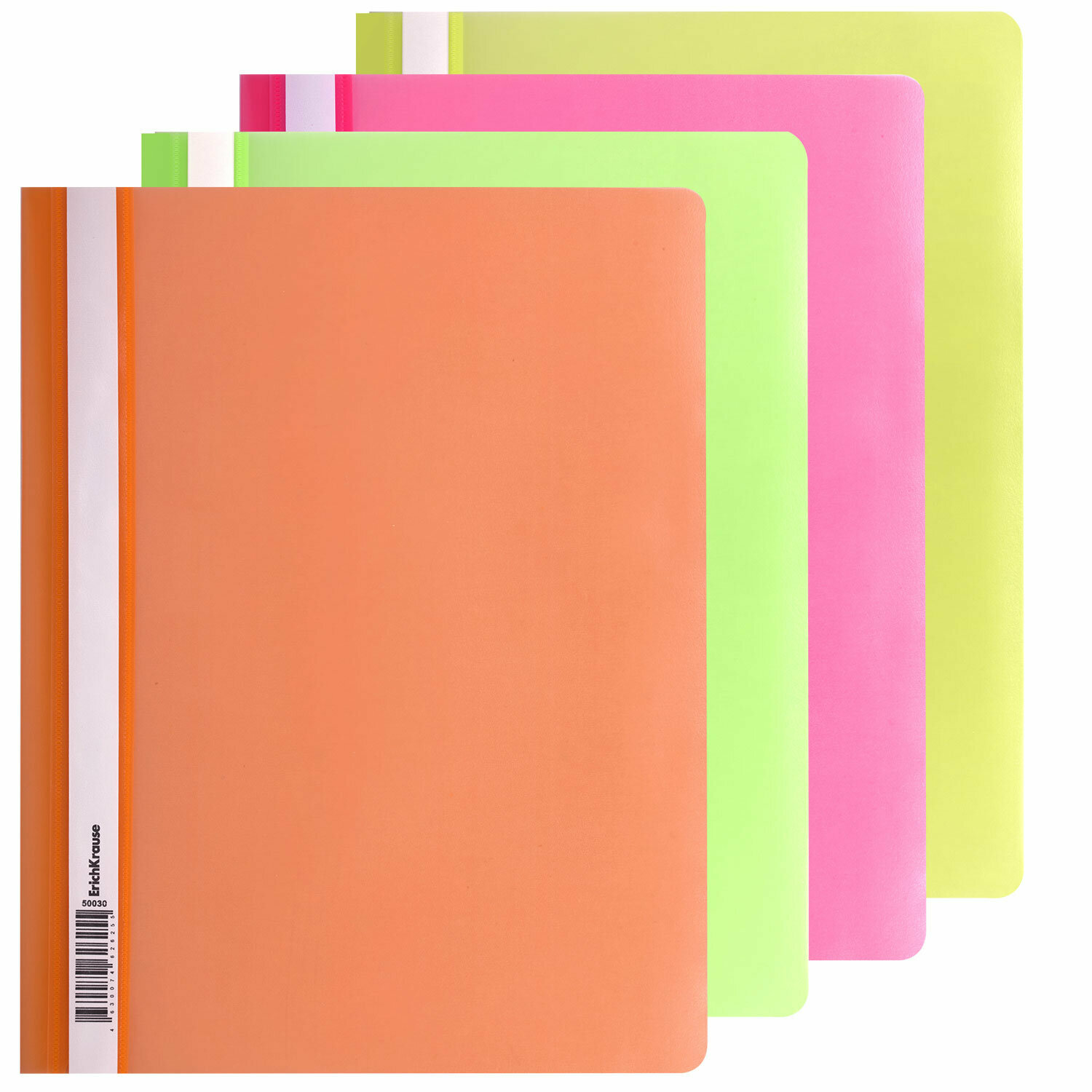 Скоросшиватель пластиковый ERICH KRAUSE "Neon", А4, 120/140 мкм, ассорти, 50030 (упаковка 20 шт.)