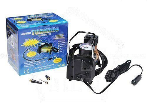 Компрессор автомобильный tornado ас-580 skyway (40 л/мин) метал. корпус, в сумке (s02001019)