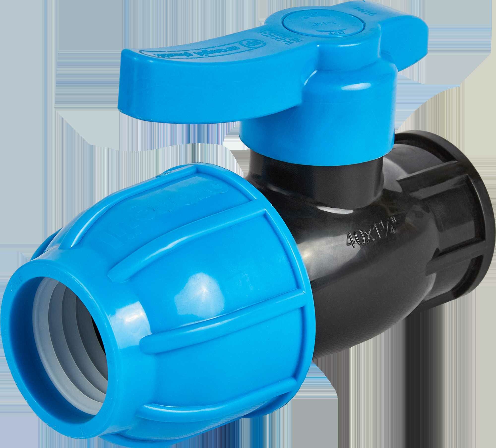 Кран шаровой Политэк 1 1/4"x40 мм внутренняя резьба полипропилен