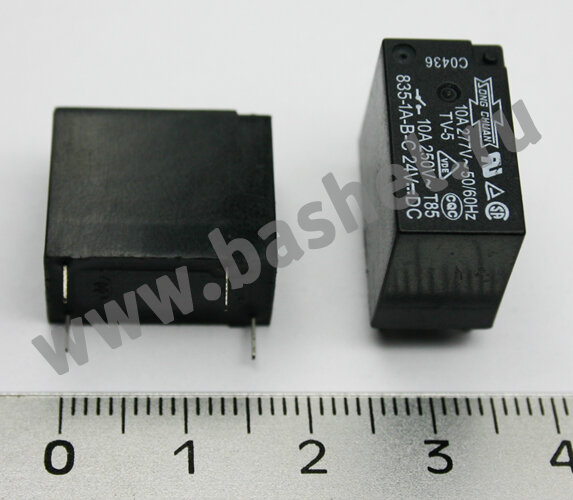 RELAY SRSB-24VDC-SL-A 5A (32F), Реле, RUiCHi, (упр:24В/DC, комм: 5A/240В/AC, 1NO, AgSn, R-coil:1280 Ом)