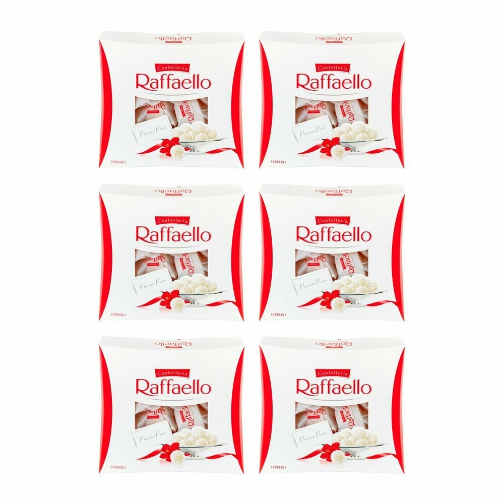 Raffaello/ Конфеты с цельным миндальным орехом в кокосовой обсыпке, 240 г, 6 уп