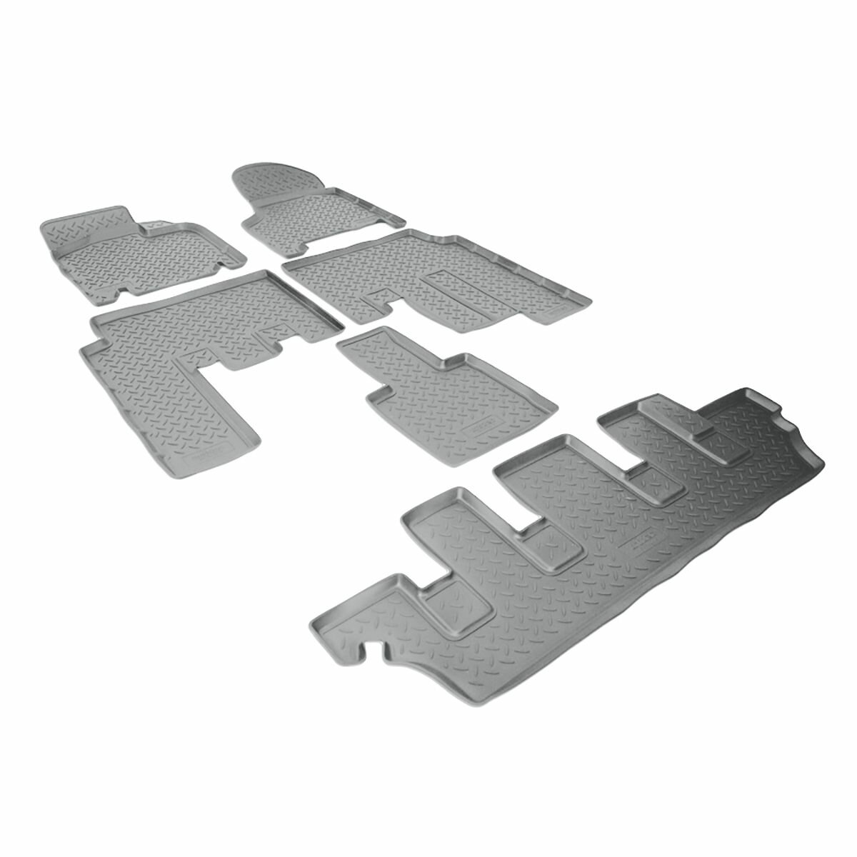 Ковры в салон Norplast/Unidec для Dodge Caravan (2000-2007), Серый, 7 мест, арт. NPL-Po-20-35-G (Серый)