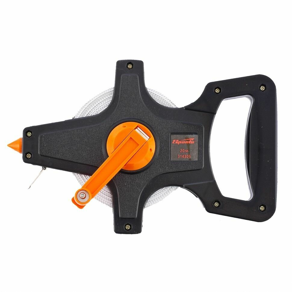 Геодезическая рулетка лента ПВХ, открытый корпус (20 м х 10 мм) SPARTA 314305
