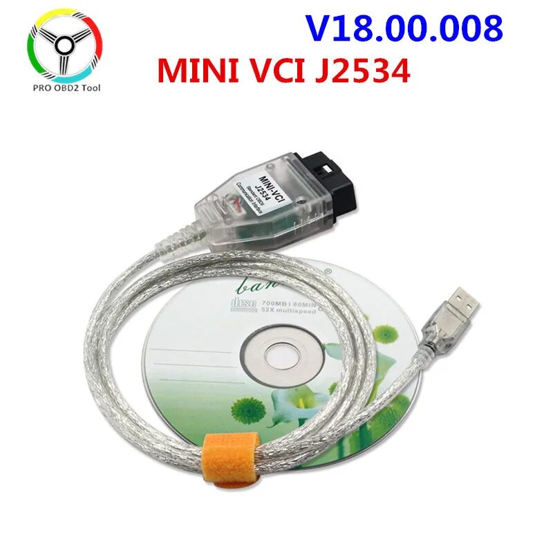 V18.00.008 MINI VCI для TOYOTA TIS Techstream Mini vci FTDI FT232RL Чип J2534 OBD2 Автомобильный диагностический кабель до Feb 2023 года MINI VCI Cable