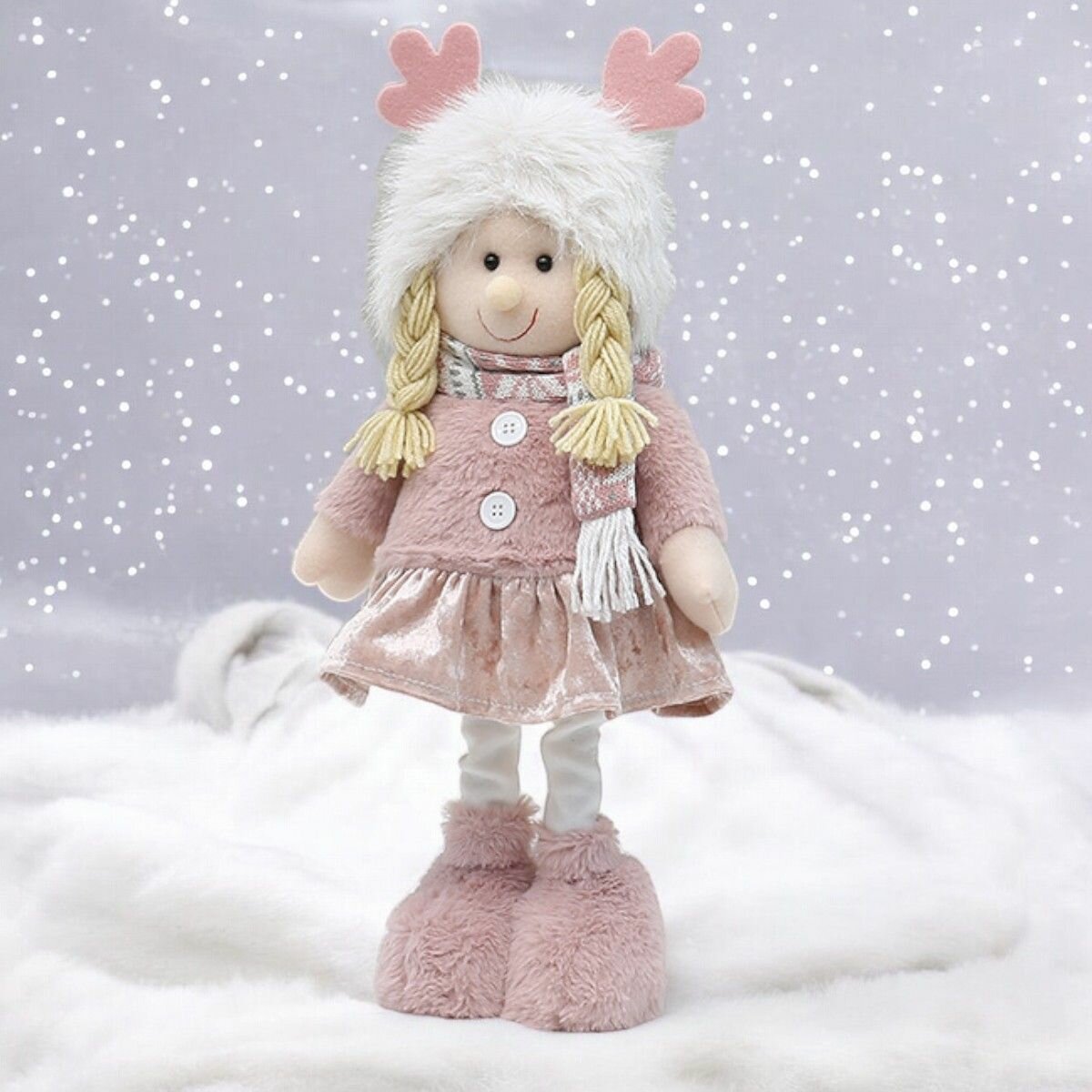 Игрушка под елку, Снеговик, Девочка, девочка на ножках Красивый цвет O169, высота 50см