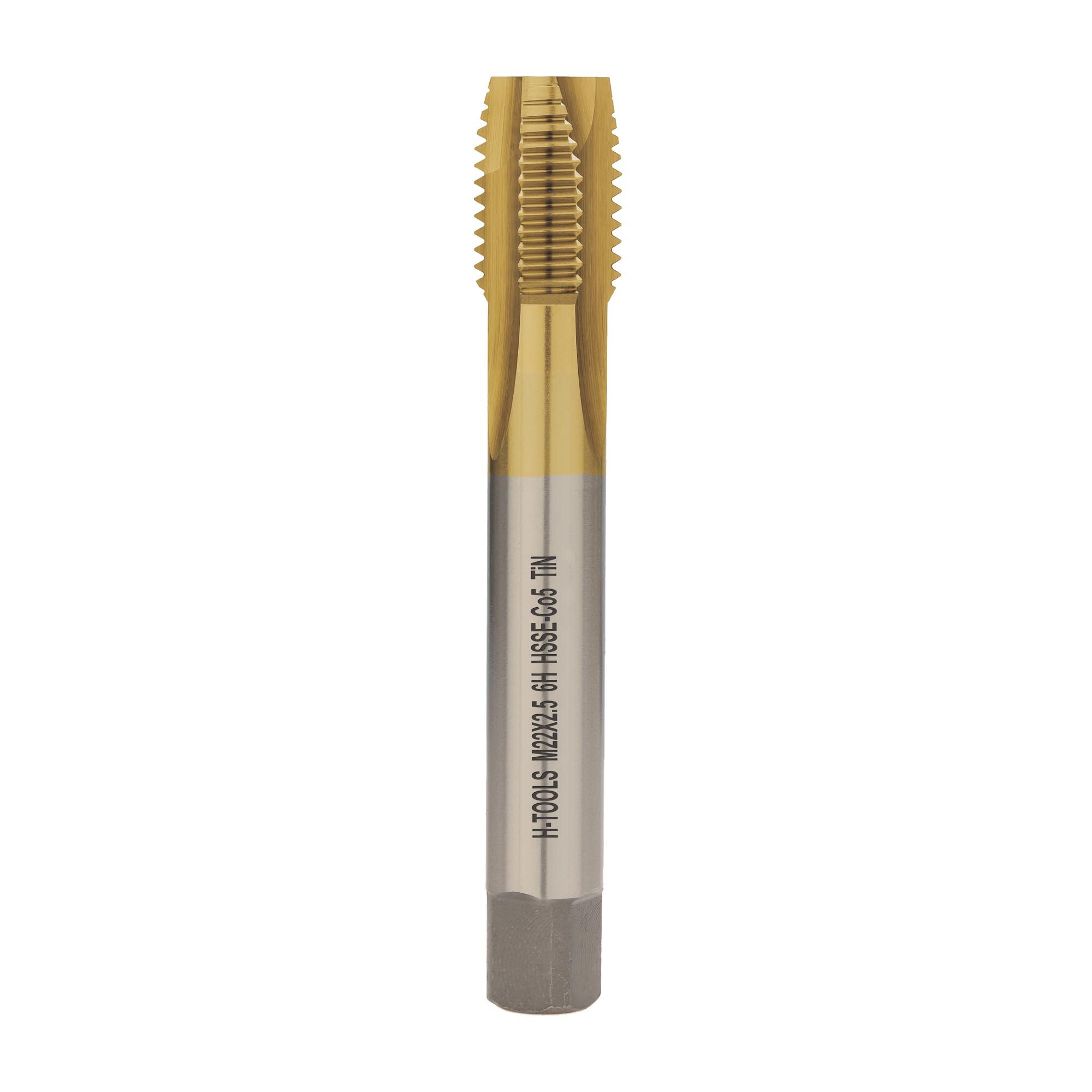 Метчик машинный H-Tools М22х2,5 DIN376 HSSE-TiN 6h B/4-5P 113X01-D2-0220