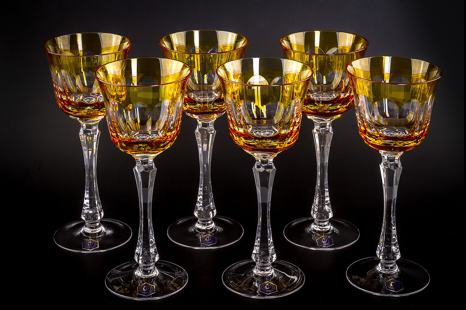 Бокал для красного вина, коллекция Токката, хрусталь, цвет янтарный CRISTALLERIE de MONTBRONN