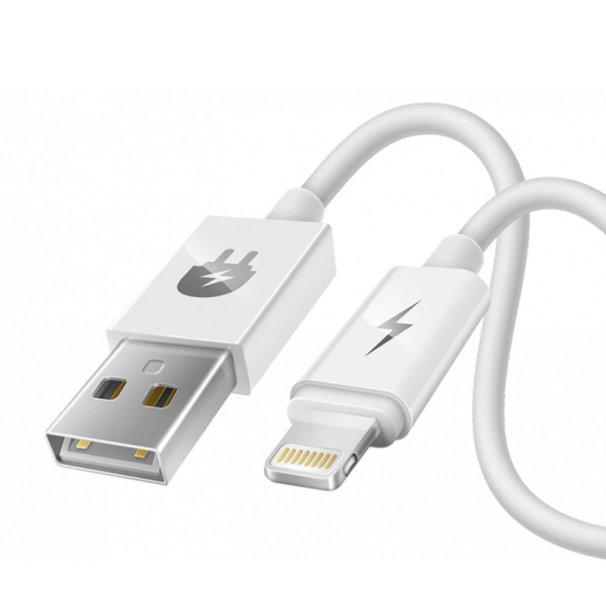 Кабель для зарядки Lightning 1m 2,4A INPUT NP01 белый для Apple iPhone 11, 12 Pro Max, Xs, Xr, X, SE