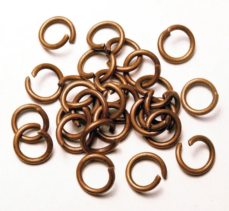 Кольцо медалей медное промзвено 10 штук диаметром 10 мм