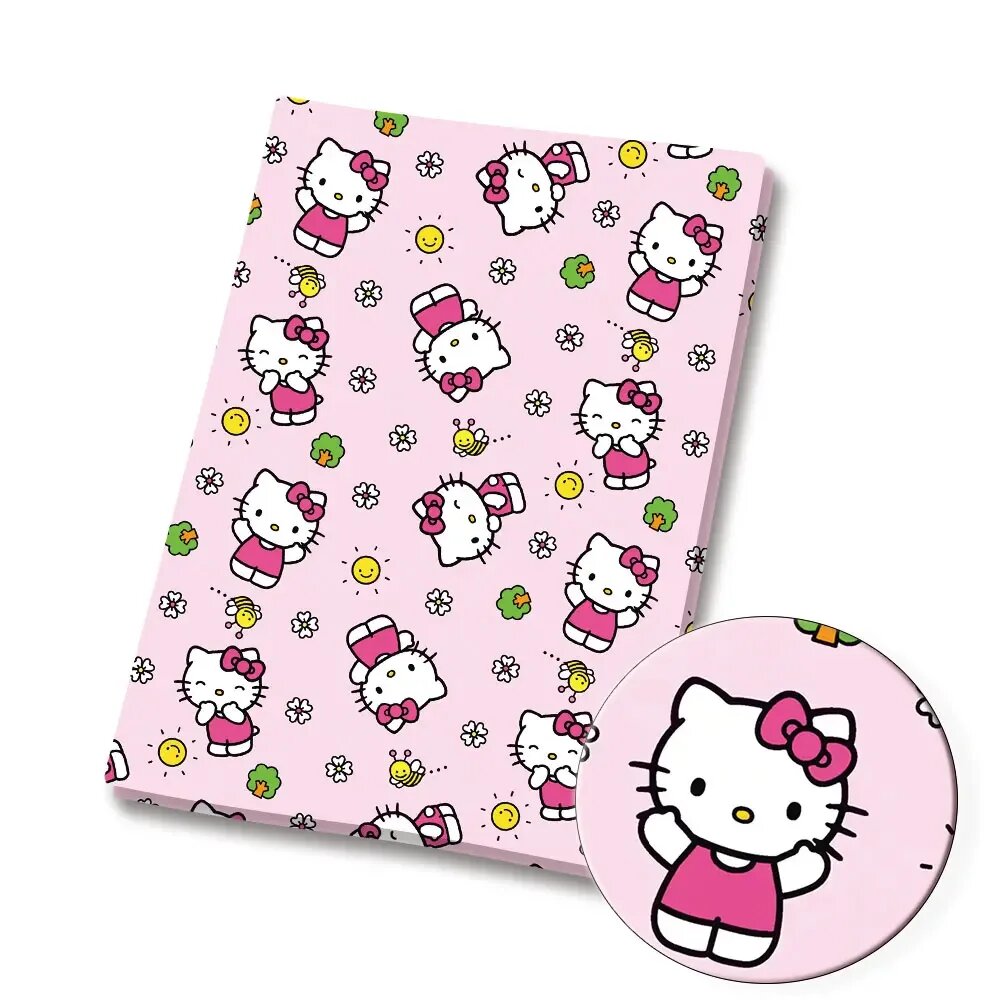 MINISO Футболка Hello Kitty из полиэстера и хлопка 140x50 см Розовый, satin fabric, 40419