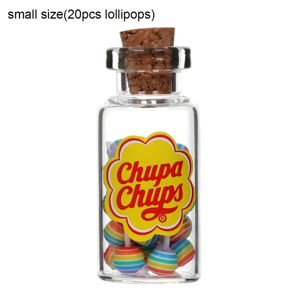 Новинка 1/12 миниатюрные еда десерт Сахар мини леденцы с держателем для конфет для кукольного дома кухонная мебель игрушки аксессуары