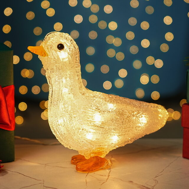 Светодиодная фигура Уточка Старла 16 см, на батарейках, IP44, Kaemingk, 491238-4