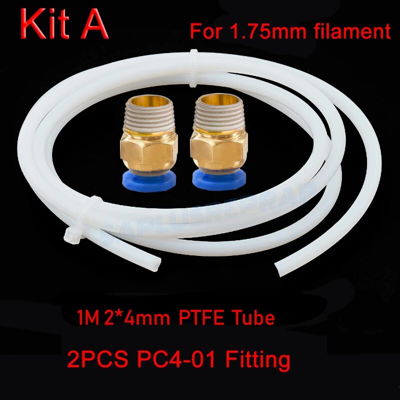 Тефлоновая труба 5Aplusreprap JR-PTFE01 2/4 мм для нити 1.75/3 мм Kit B