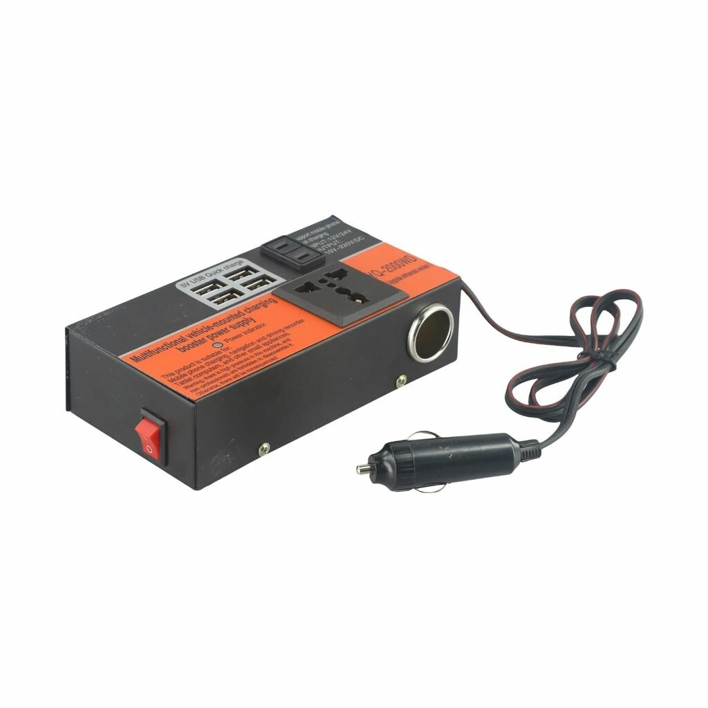 Бортовой многофункциональный преобразователь, усилитель преобразования 12В/24В в 110В/220В для легковых и грузовых автомобилей