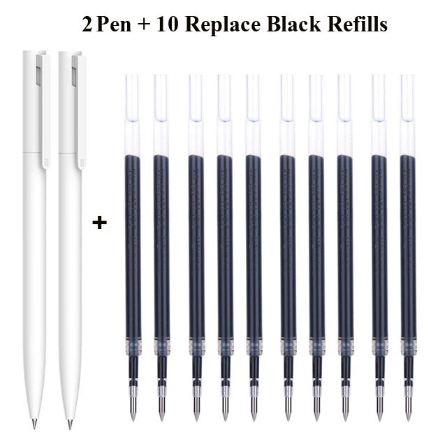 Шариковая ручка Xiaomi Mijia BUSINESS 0,5 мм Черный, 2pen 10black Refills