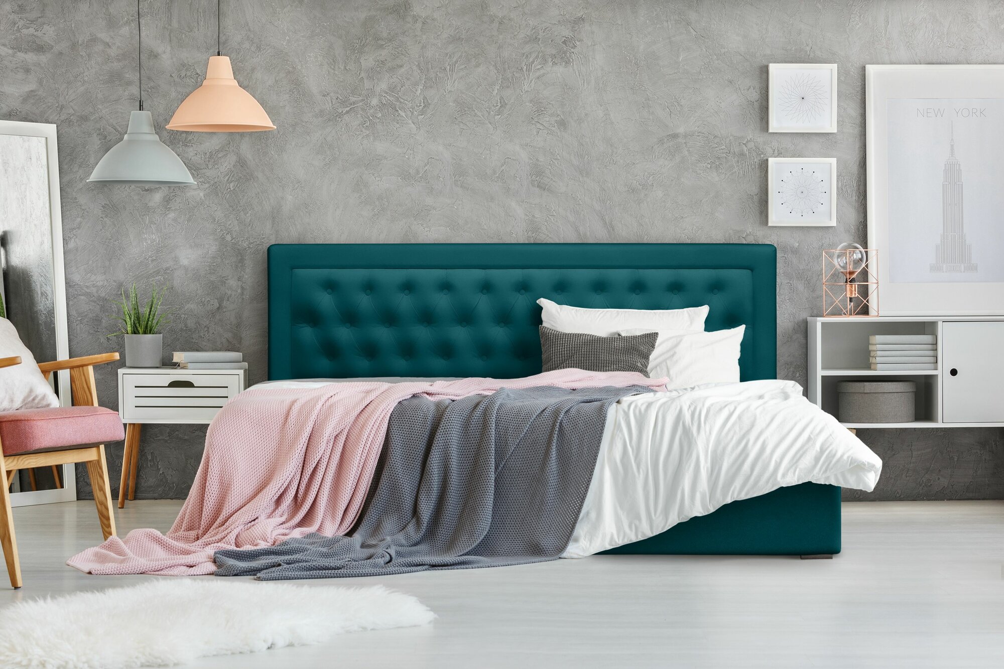 Кровать с подъемным механизмом "Грация 2", 180х200 см (Velutto 20)