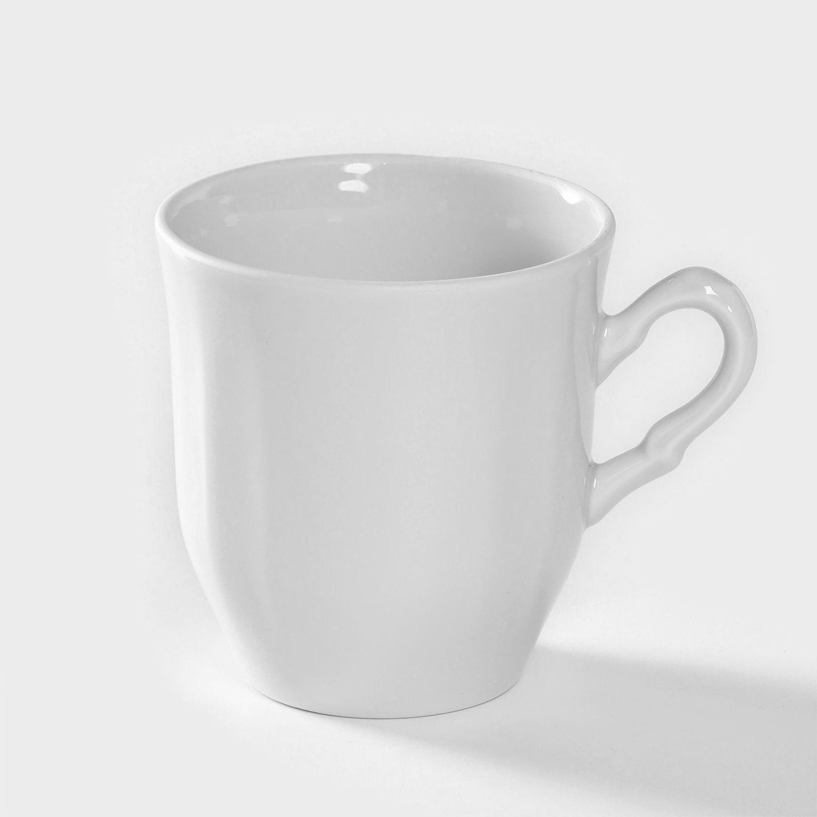 Кружка Добрушский завод Школьная. Бельё , 250 мл, фарфор, белая, 3 шт