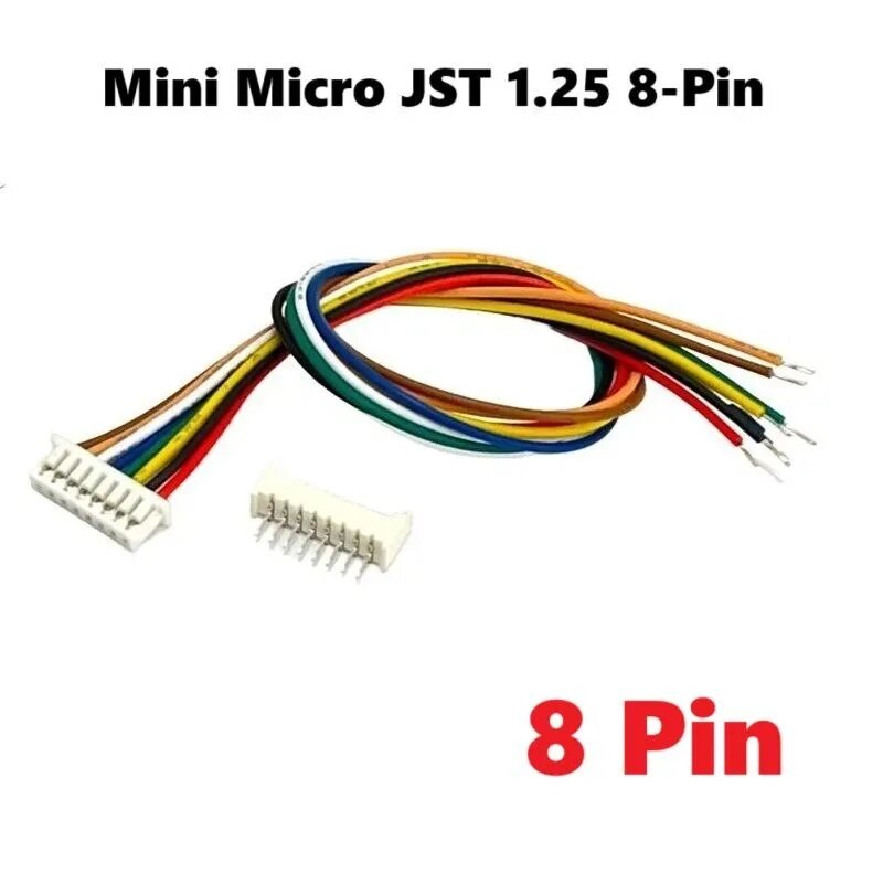 Адаптер переходник Mini Micro JST 1.25 (папа / мама) N67 кабель PH8 8-Pin TTL 8Pin GND JST 8-ми контактный разъем JST-XH PH 1,25 штекер Connector запчасти FPV с ответным штекером