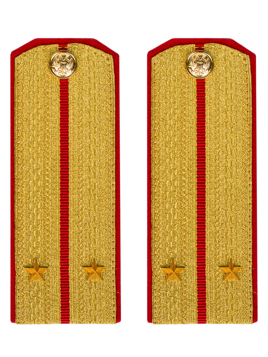 Погоны Общевойсковые парадные Лейтенант картон цвет золотой