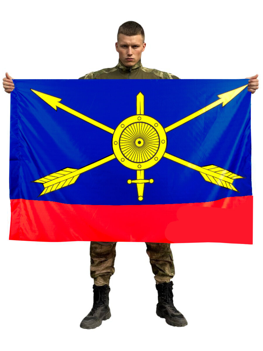 Флаг РВСН России, размер флага 90x135 см, материал полиэфирный шелк