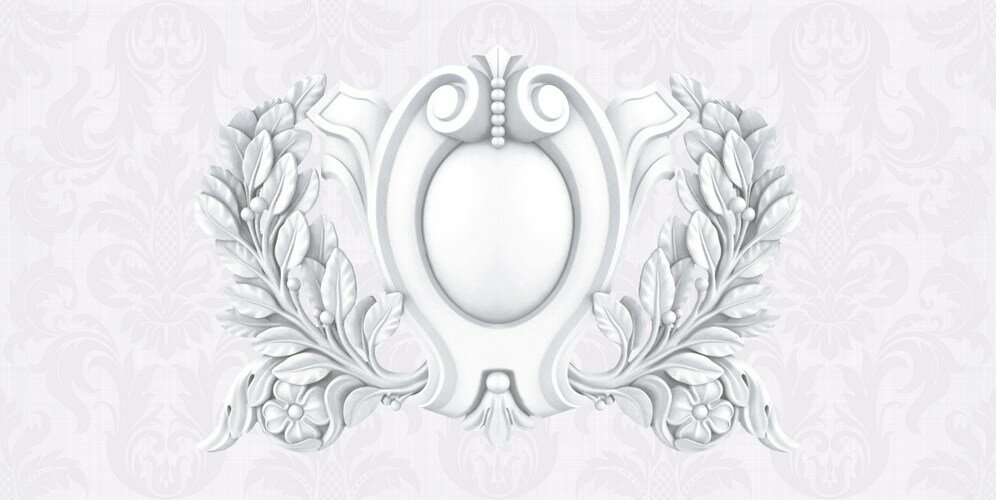 Керамическая плитка - Декор Дамаск "ротонда 2", Piastrella, 250/500, матовая глазурь