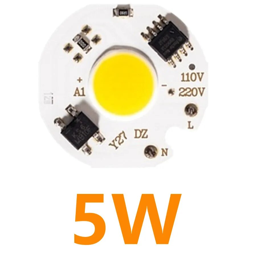 Светодиодный чип COB 5W, белый свет