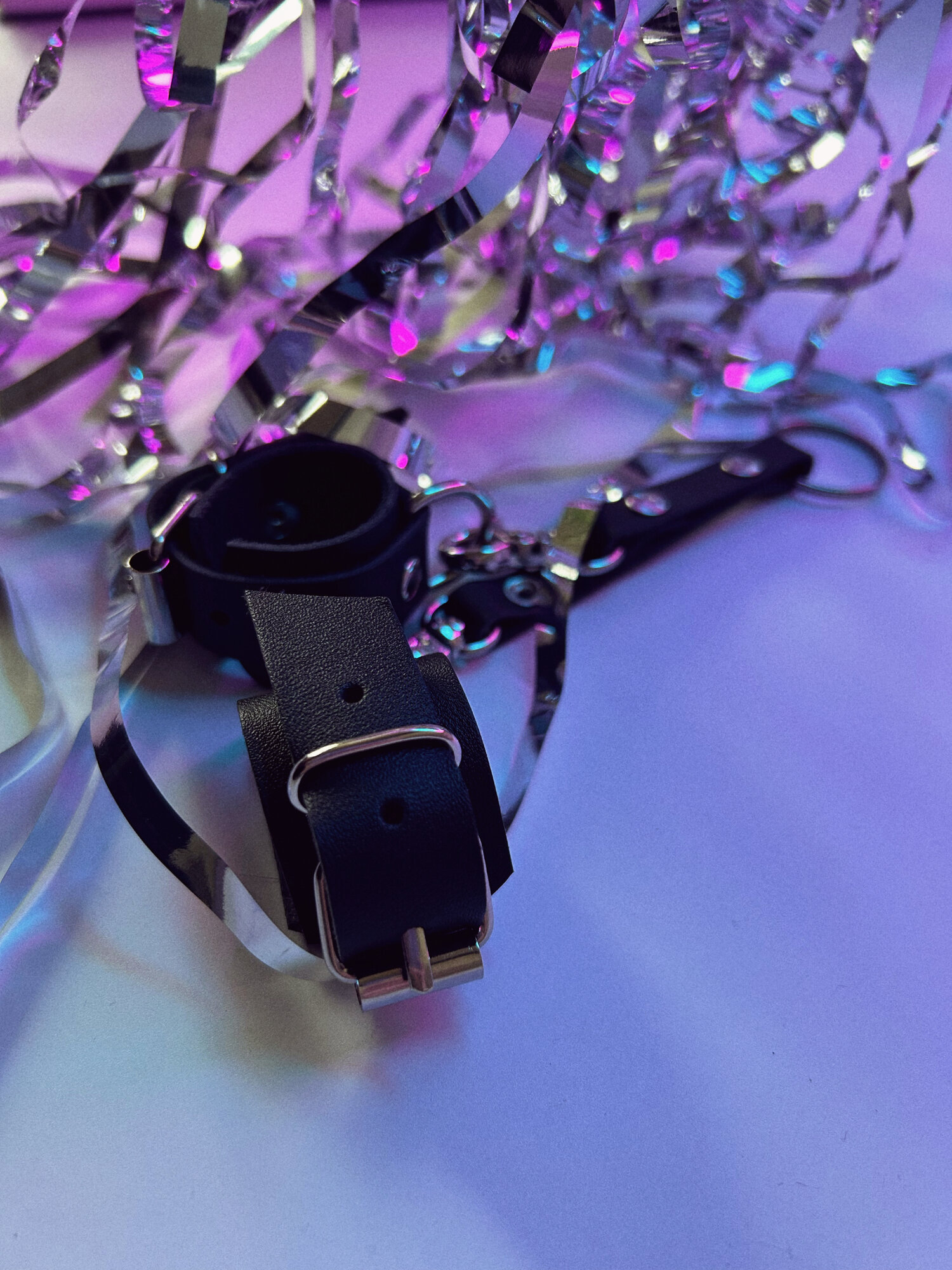 Брелок-наручники, натуральная кожа, ручная работа, диаметр 4см