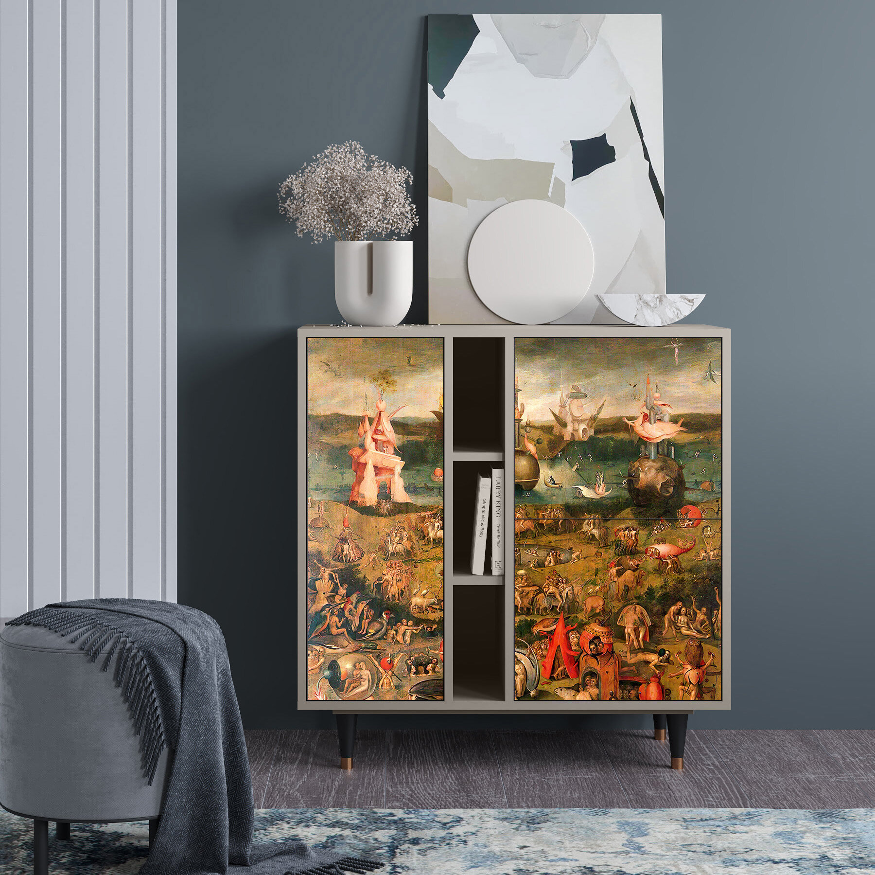 Комод - STORYZ - BS5 Garden of Earthly Delights by Hieronymus Bosch, Размер - 94 x 96 x 41 см, Цвет корпуса - , Сатин