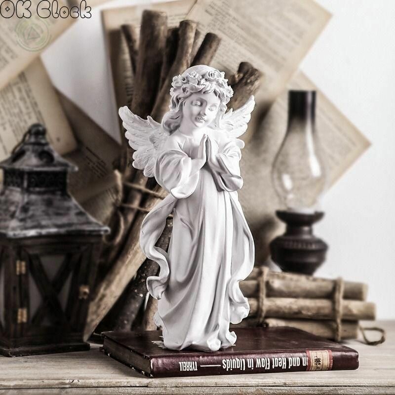 Американская креативная скульптура девушки-ангела из смолы31.5cm