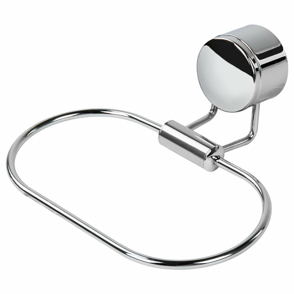 Держатель-кольцо для полотенец LAIMA, хромированная сталь, крепление к стене, 607431, 607431