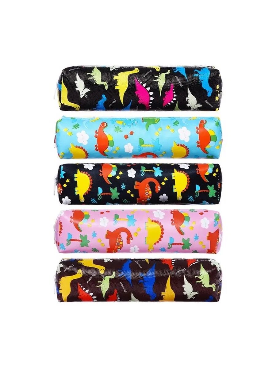 Пенал школьный «Динозавры», на молнии, микс