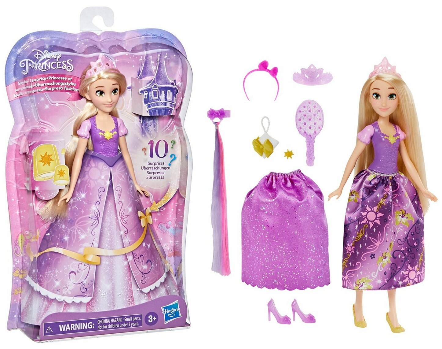 Кукла Princess Disney Hasbro Рапунцель в платье с кармашками