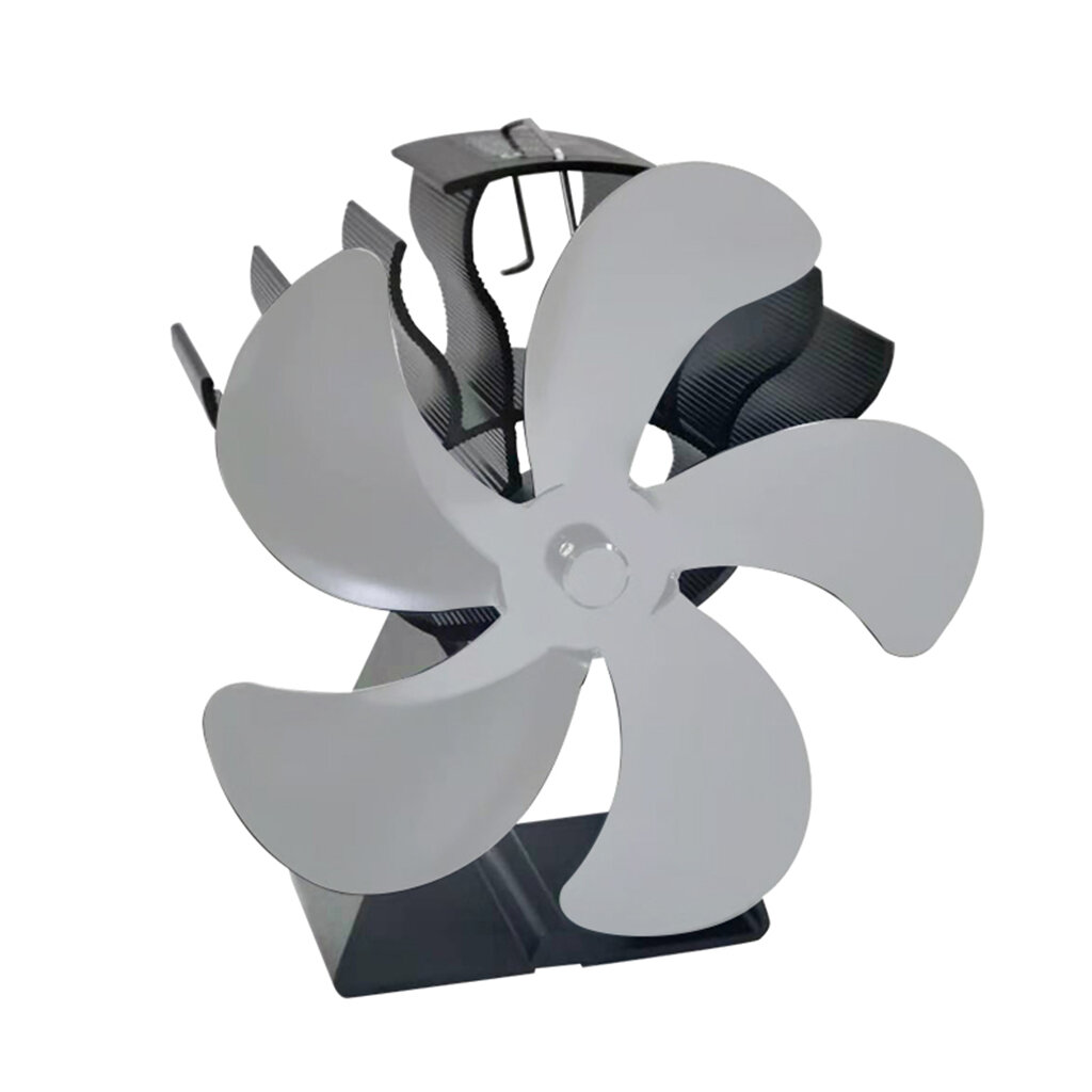 5B1adesHeat Powered Печной вентилятор Дровяные дрова для горелки Бесшумный экономящий топливо Бесшумный вентилятор для камина Экологичное распределение