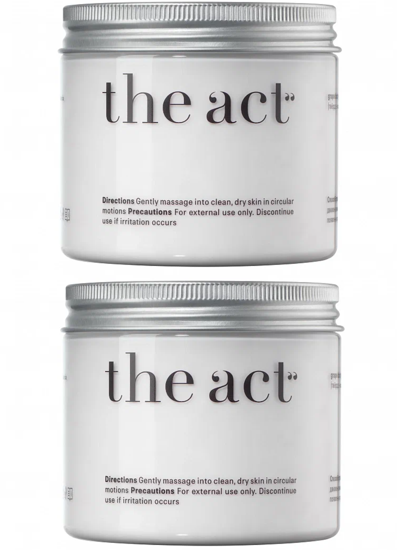 Твердое масло-баттер The Act для тела, питательный, виноград, 180 г, 2 штуки