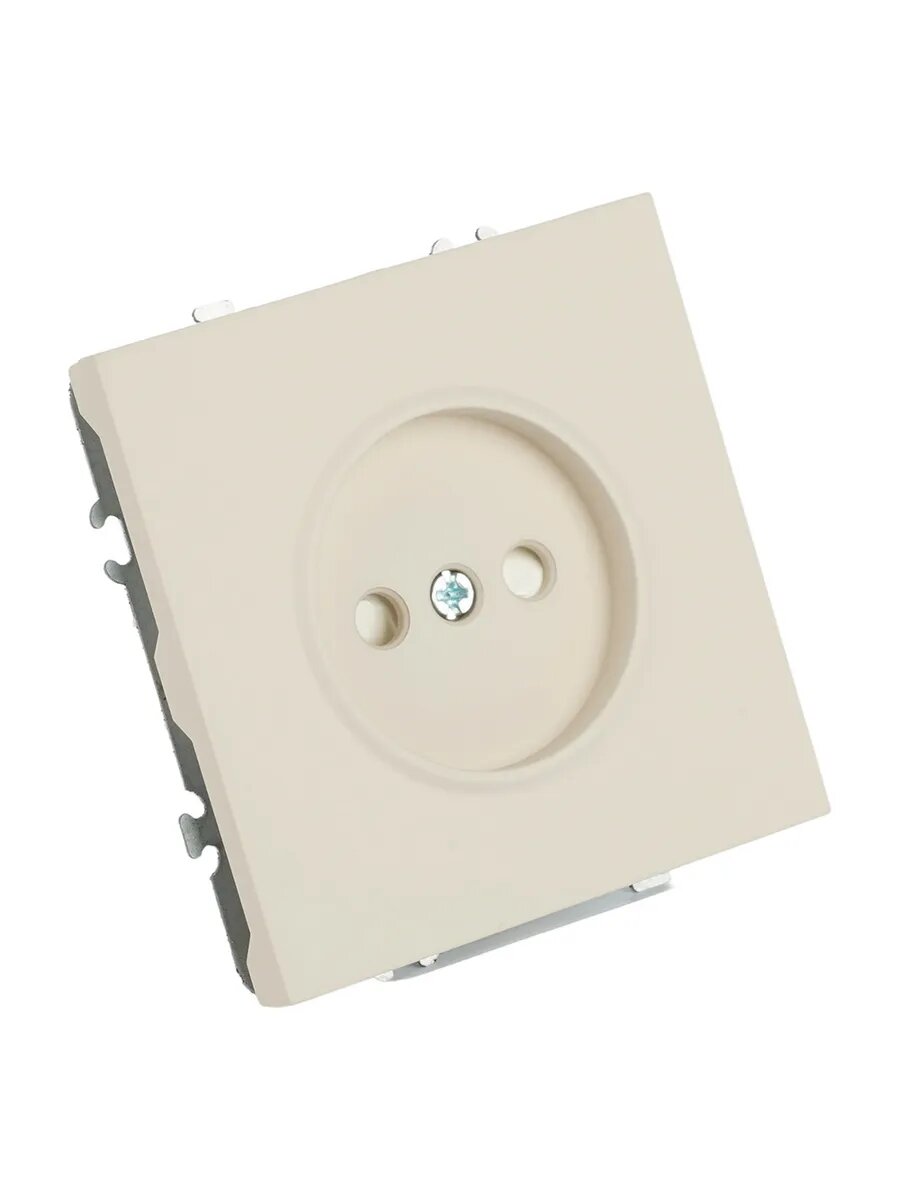 Розетка одинарная без заземления Эмили кашемир