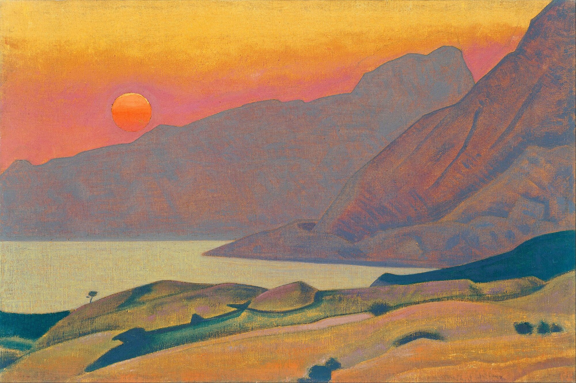 Картина Рериха Николая Монхеган, Мэн 80х53 см