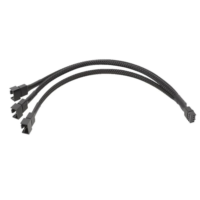 Разветвитель вентиляторов 4Pin PWM, 1 to 3, черный