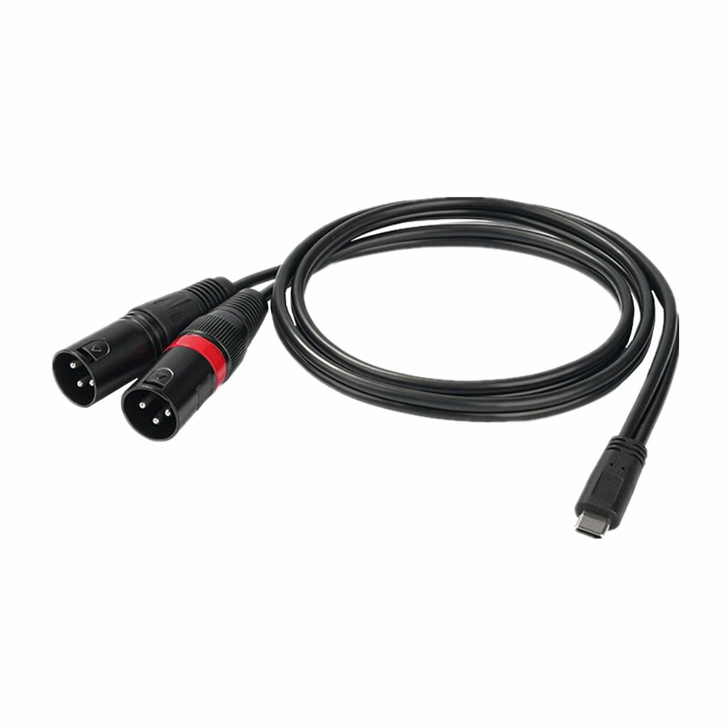 USB-концентратор, TYPE C мужской на двойной XLR мужской цифровой аудиокабель для мобильного усилителя
