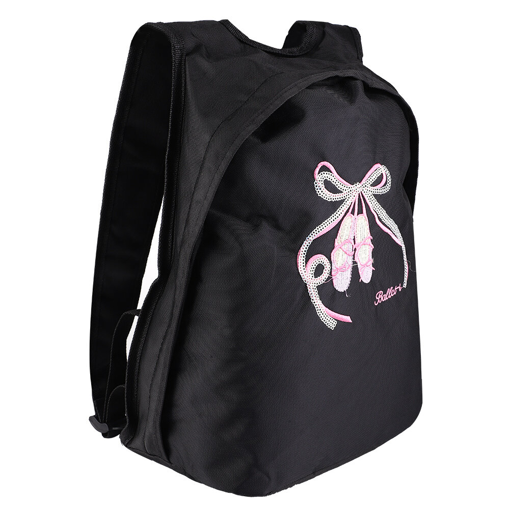 Рюкзак для балета и танцев для девочек, детская сумка через плечо на молнии, черная, спортивная сумка для занятий балетом, школа танцев, тренажерный зал, школа, путешествия