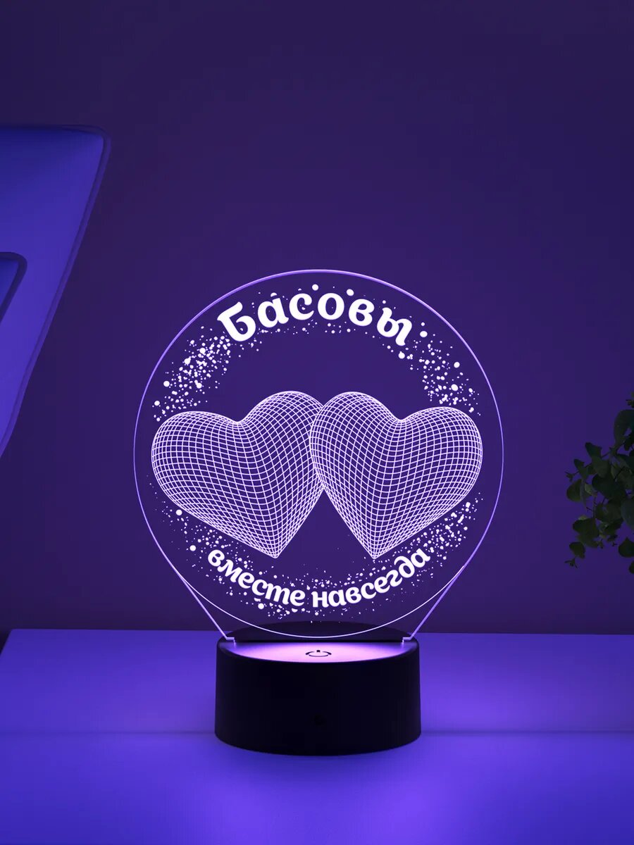 Ночник «Басовы - вместе навсегда»