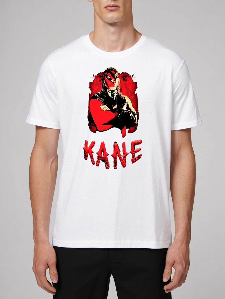 Футболка с принтом Kane, WWE, Кейн, ВВЕ, Big Red Machine, Большая Красная Машина, Big Red Monster, Большой Красный Монстр