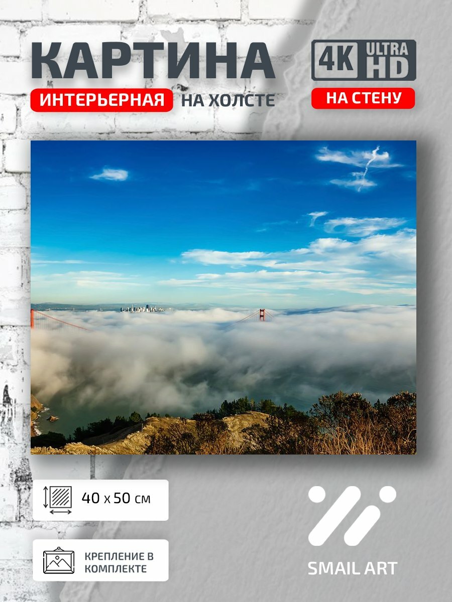 Картина на холсте интерьерная 40 на 50 на стену Сша Landscape для офиса пейзаж интерьер