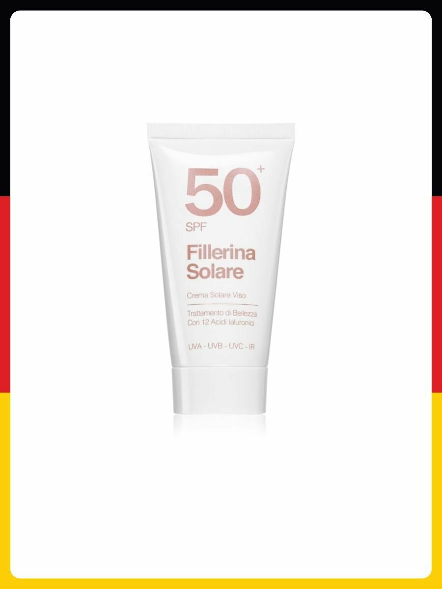 Средство солнцезащитное Fillerina Sun Beauty Crema Solare Viso Sunscreen for the face SPF 50, 50 мл