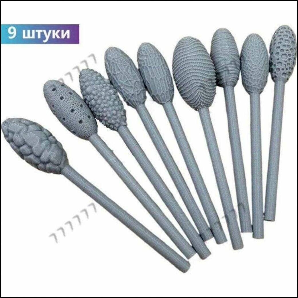 Набор текстурных валиков для керамики с удобной ручкой, подходит для работы с мягкой глиной, керамикой, скульптурой и DIY творчества.
