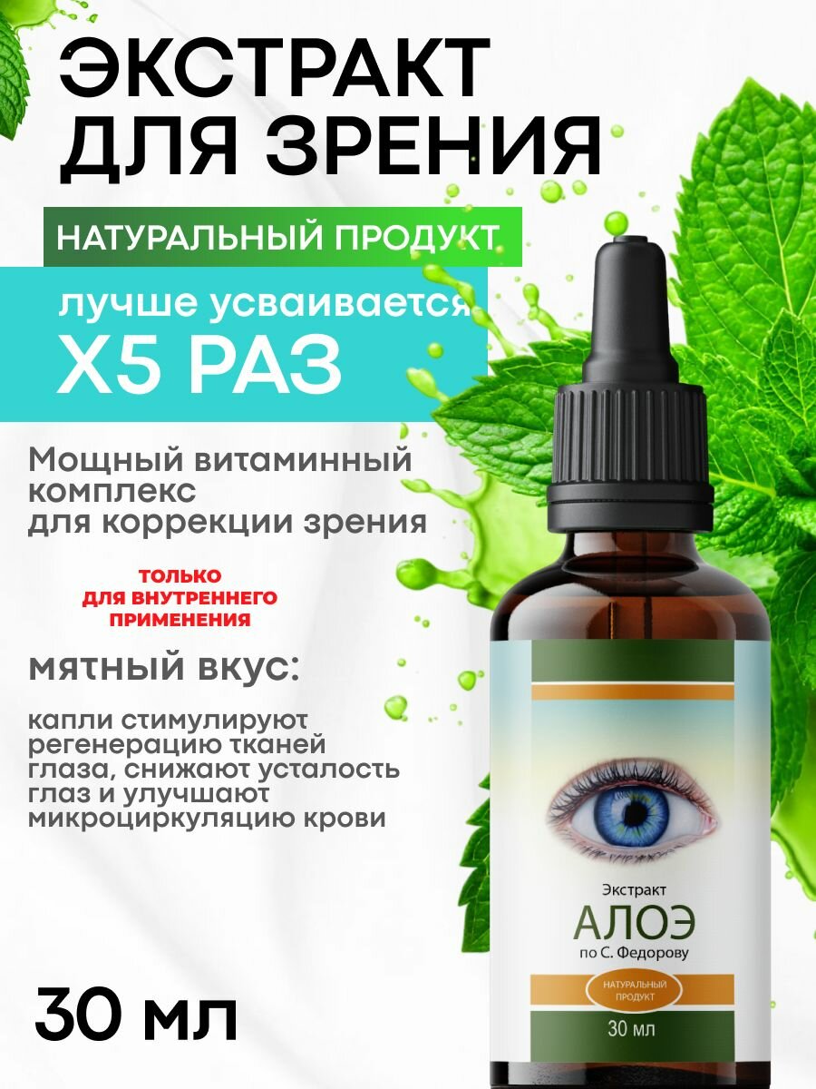 Витаминный комплекс "Экстракт Алоэ по С. Федорову" для зрения.