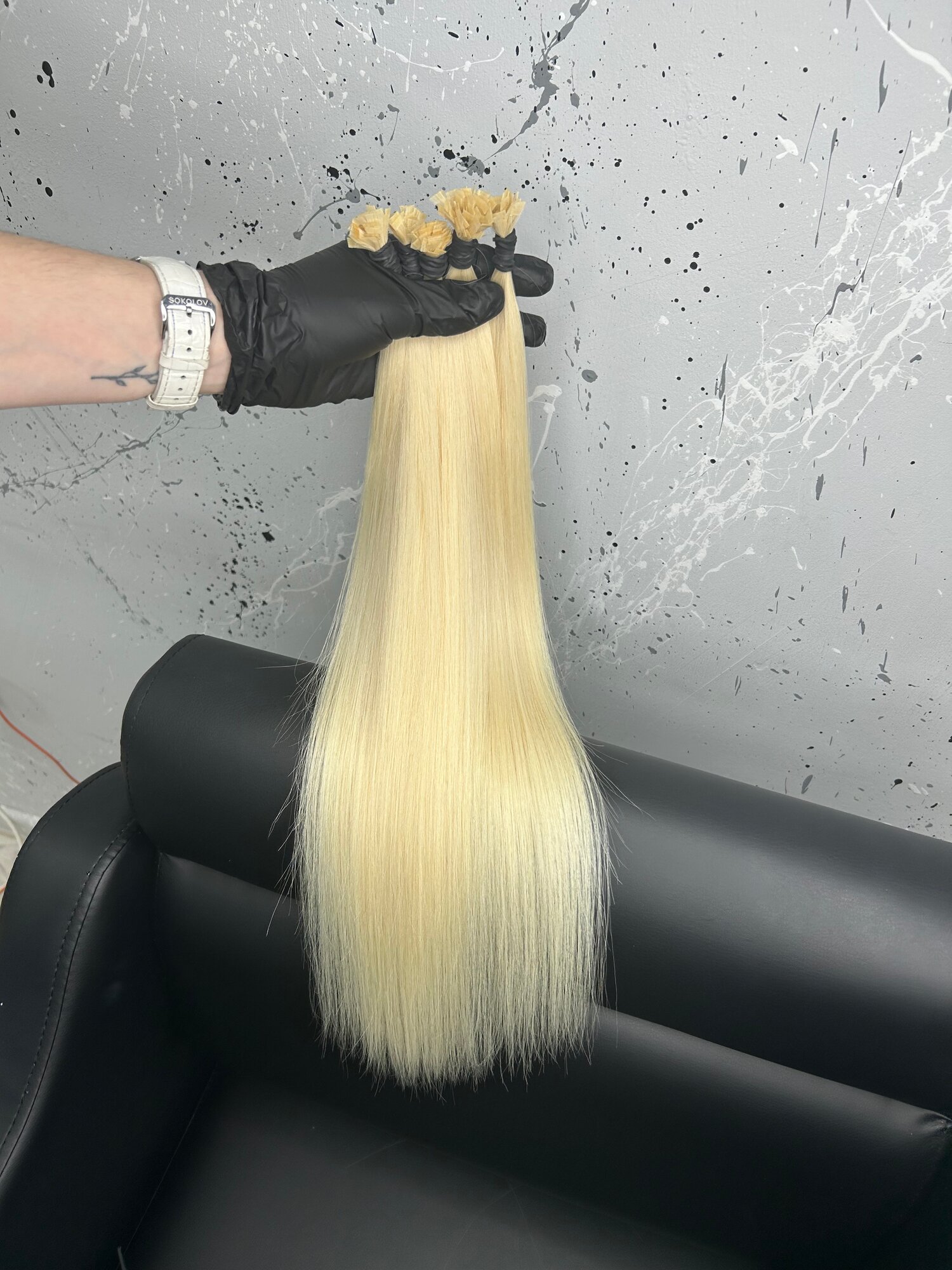 Волосы натуральные для наращивания на капсулах 222 микро пряди 60см