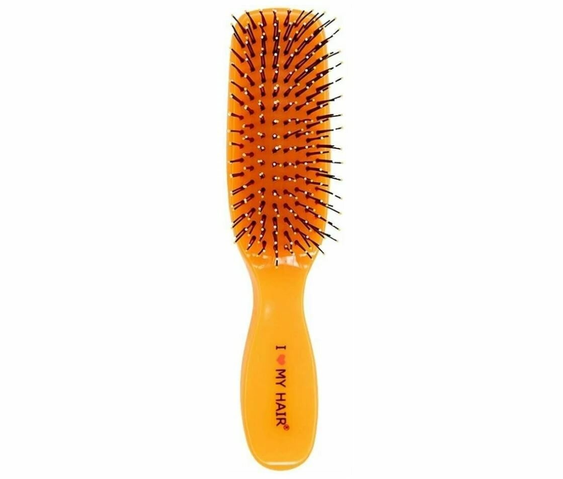 I LOVE MY HAIR, Spider Classic, Щетка парикмахерская, Оранжевая глянцевая, размер S