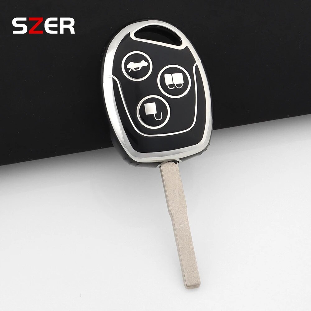 Модный Чехол Для Ключей Из ТПУ Для Ford Mondeo Focus Fusion Fiesta Galaxy Transit-2006-2008 Модели, Аксессуар-брелок