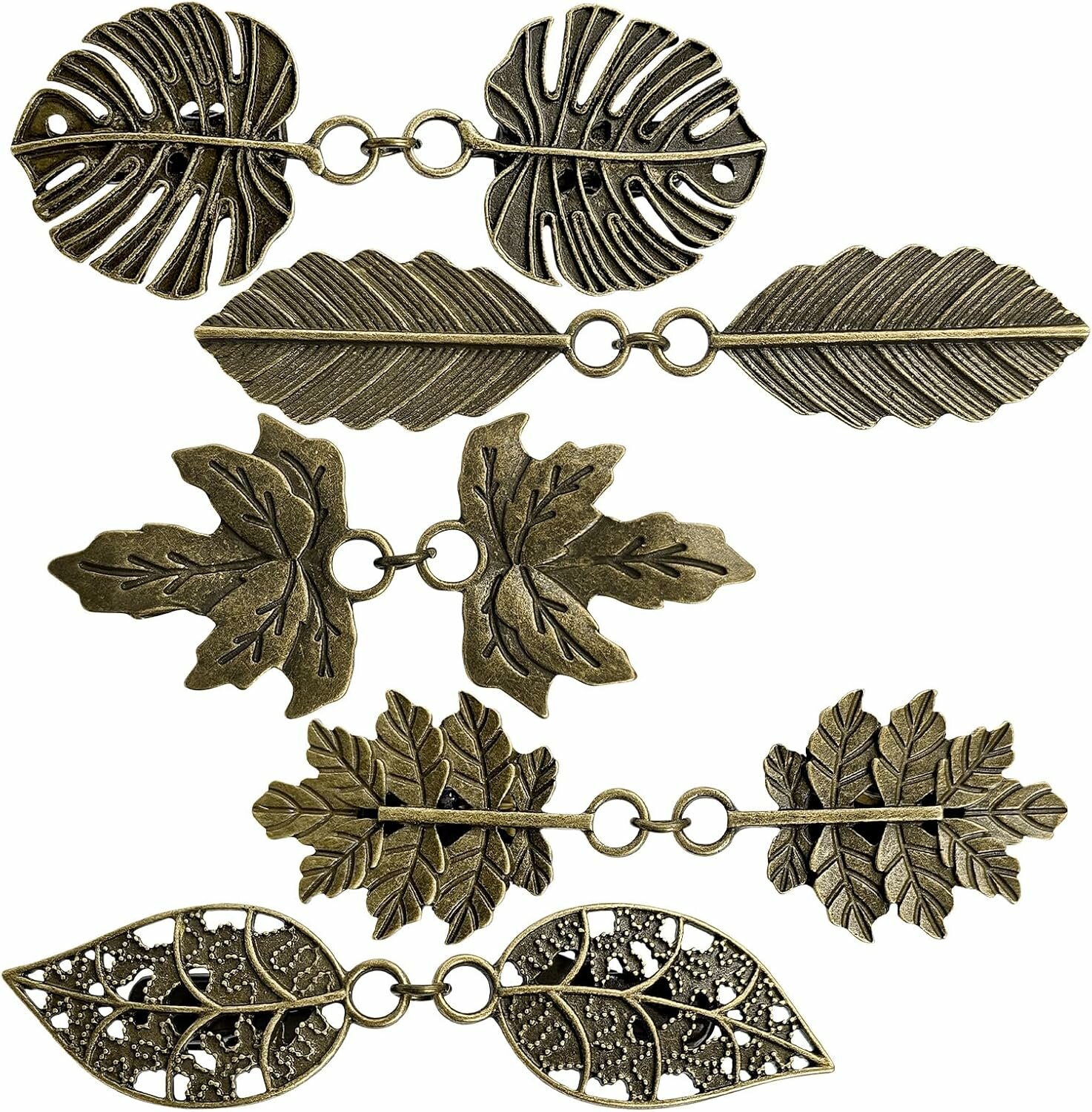 Винтажные зажимы для рубашек - для галстуков, шалей/свитеров/кардиганов, накидок, подходят для женщин - набор из 4 штук