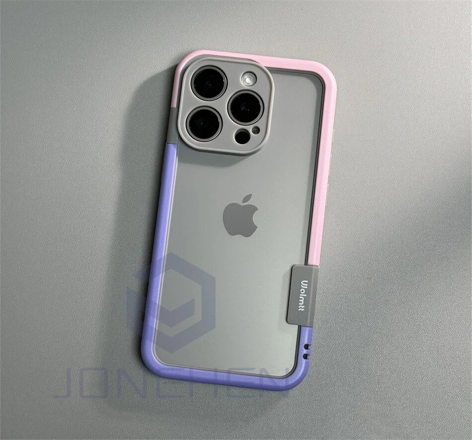 Чехол для iPhone 15 фиолетово-розовый